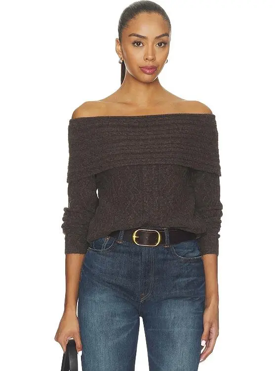 Heartloom Enly Sweater In Brown - Walnut
