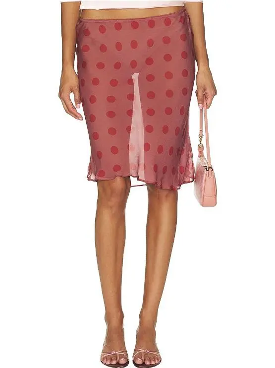 With Jéan Penny Skirt In Red - Red Dot