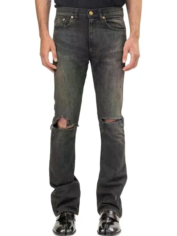 KAMIYA Distressed Slim-fit Jeans - Grey