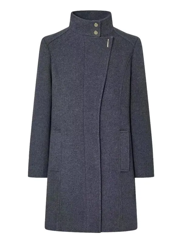 Liu Jo Midi Coat In Wool Blend Fabric - Grey