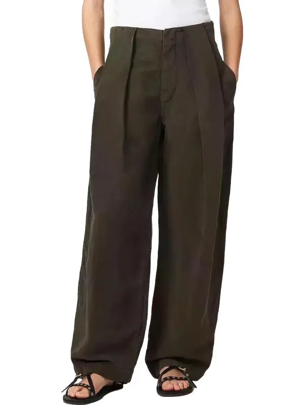ALLSAINTS Phi Pleated Wide-leg Trousers - Grey