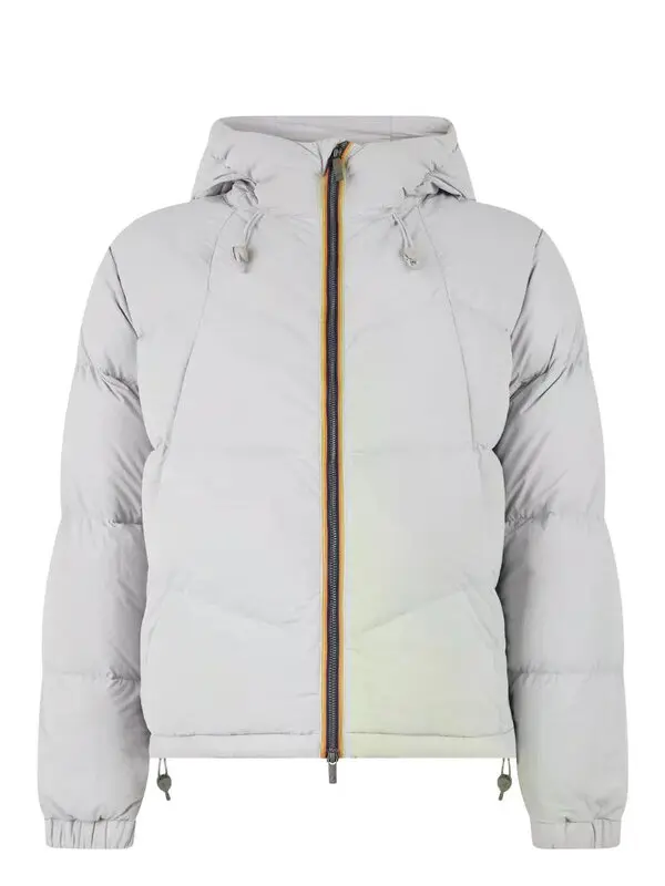 K-WAY Hooded Quilted Jacket - Grey