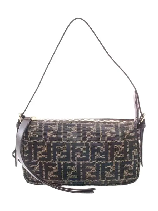 Fendi 2020s Zucca Zip-top Shoulder Bag - Neutrals