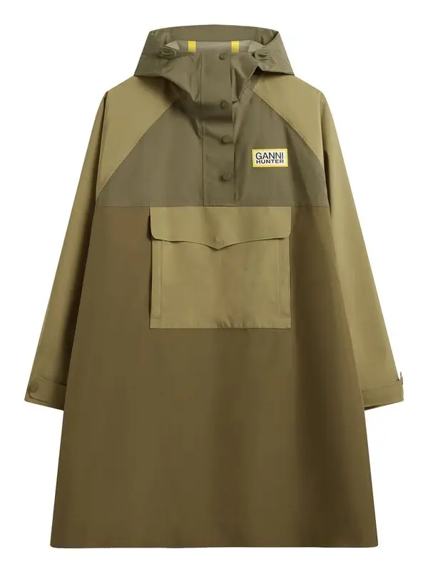 GANNI X Hunter Poncho - Green