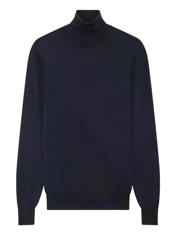 LARDINI Turtleneck Sweater - Blue