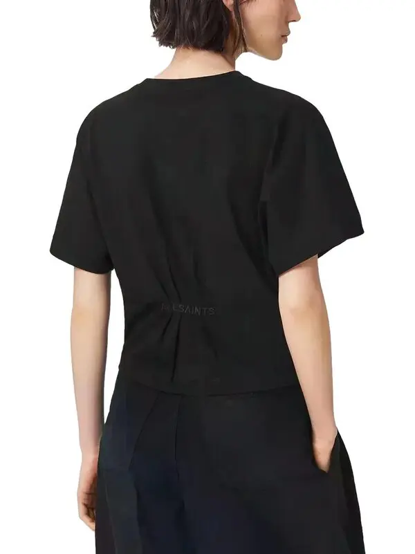 ALLSAINTS Eden Artia Gathered-detail T-shirt - Black