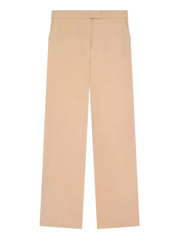 LARDINI Gabardine Straight-leg Trousers - Neutrals