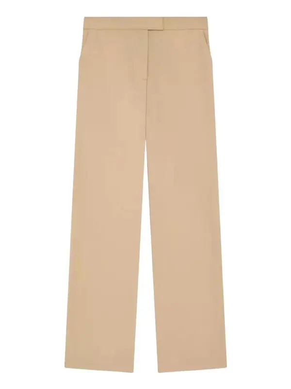 LARDINI Gabardine Straight-leg Trousers - Neutrals