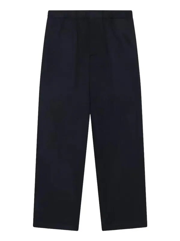 LARDINI Elasticated-waist Straight-leg Trousers - Blue