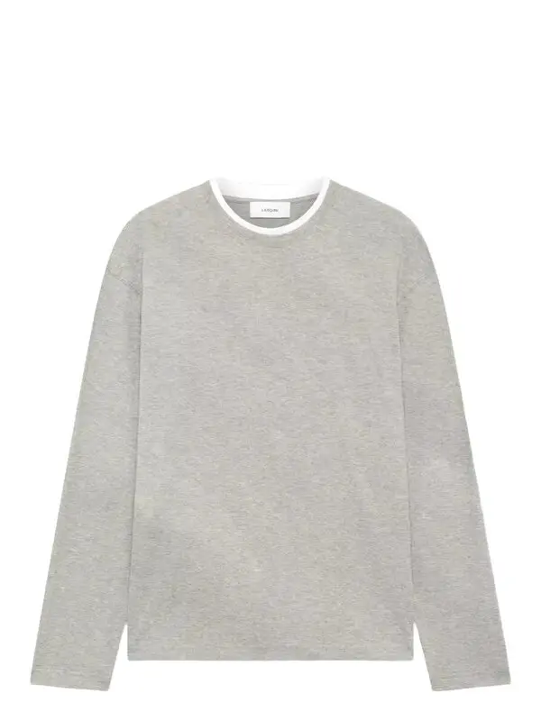 LARDINI Long-sleeve Cotton T-shirt - Grey