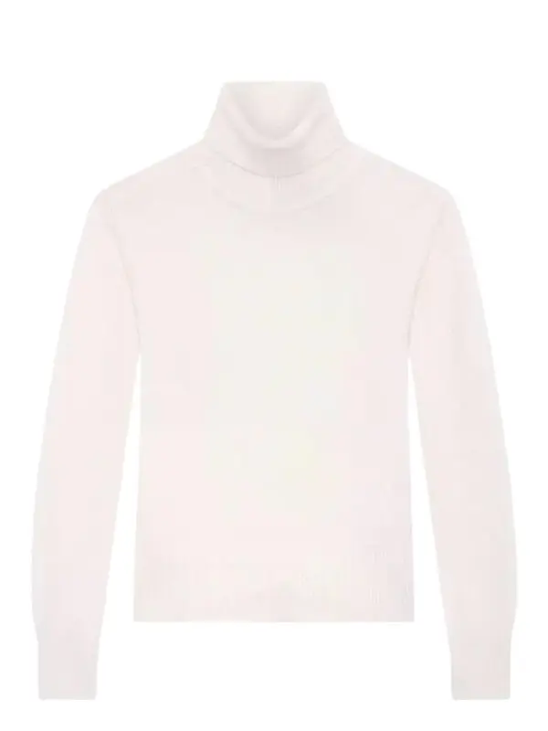 LARDINI Ribbed-knit Turtleneck Sweater - Neutrals