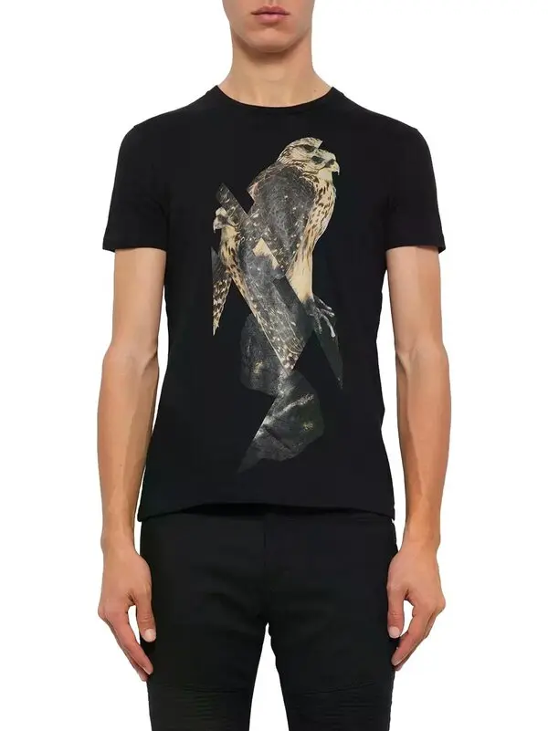 Neil Barrett Falcon-print T-shirt - Black