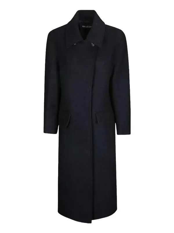 Our Legacy Boulevard Button-fastening Virgin-wool Coat - Black