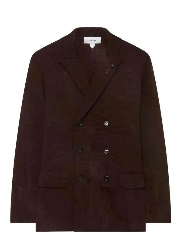 LARDINI Double-breasted Peacoat - Brown