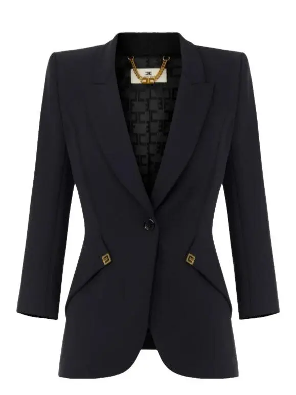 Elisabetta Franchi Single-breasted Fitted Blazer - No