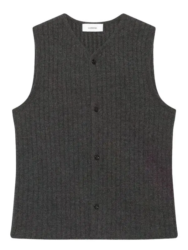 LARDINI Knitted Vest - Grey
