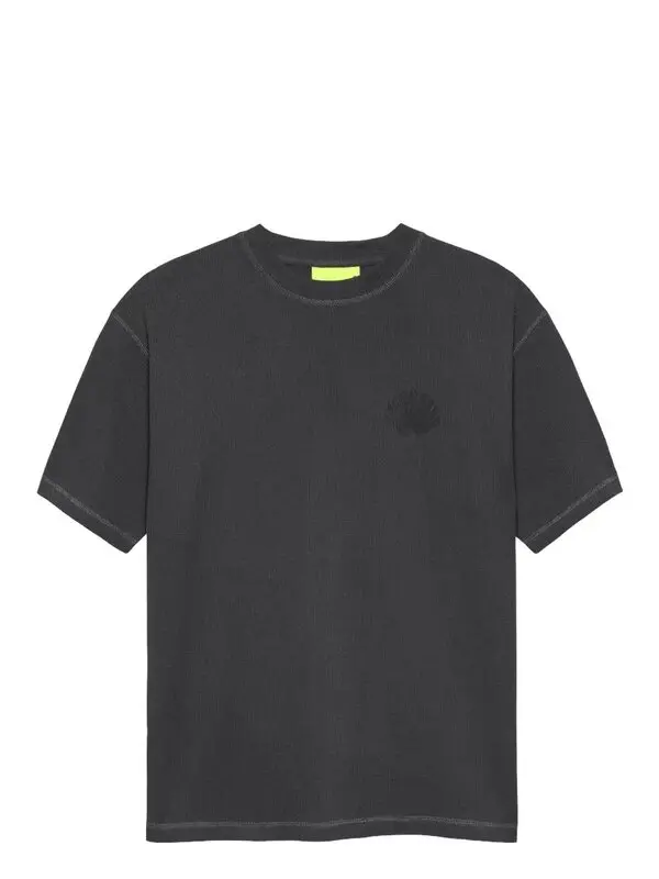 NEW AMSTERDAM SURF ASSOCIATION Logo-embroidered Waffle-knit T-shirt - Grey