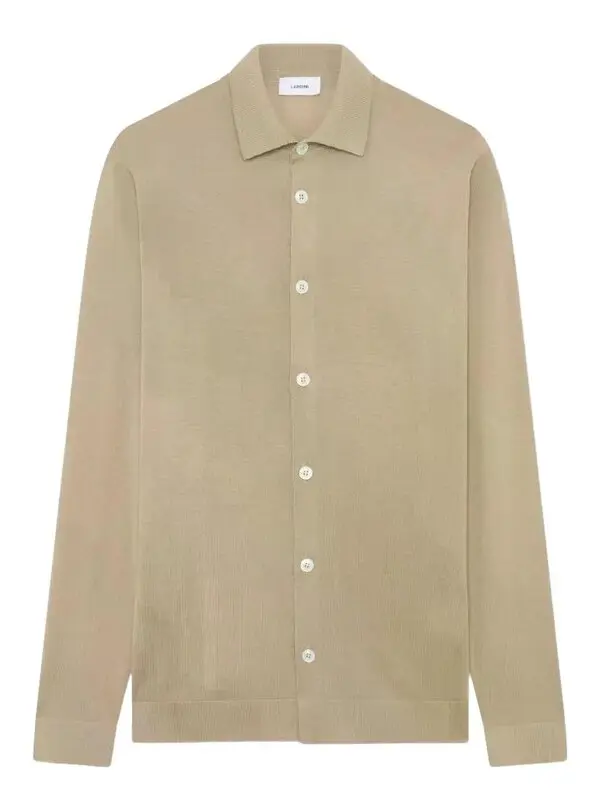 LARDINI Wool Knitted Shirt - Neutrals
