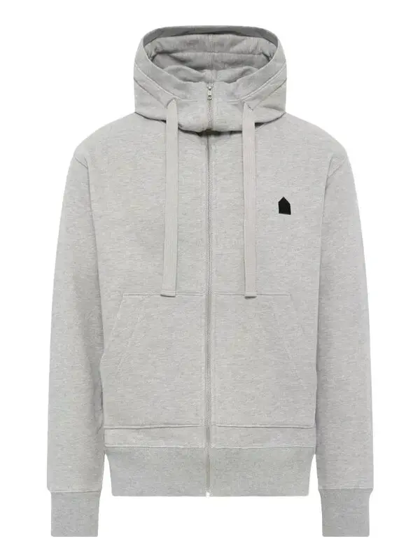 Noir Kei Ninomiya Embroidered Zip-up Hoodie - Grey