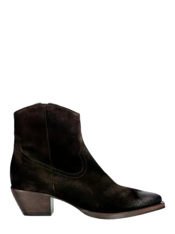 BILLI BI Distressed-effect Western-style Boots - Brown