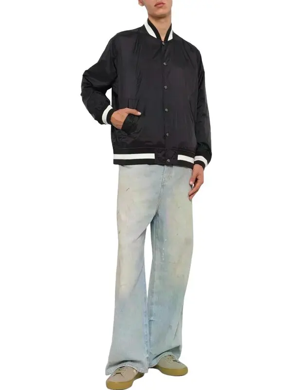Taion Non Down Basic Stadium Reversible Jacket - Black