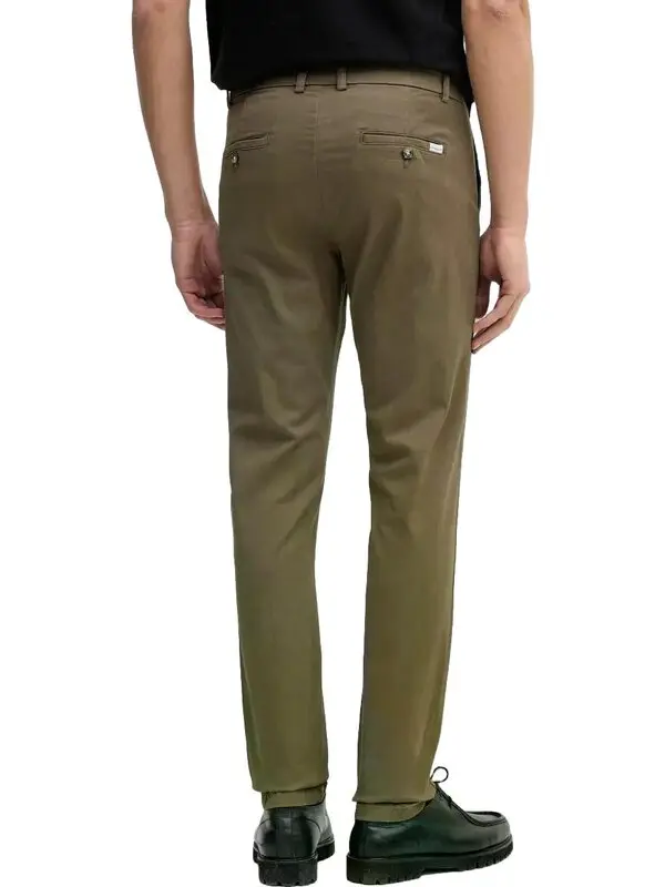 Lindbergh Button-up Chino Trousers - Brown