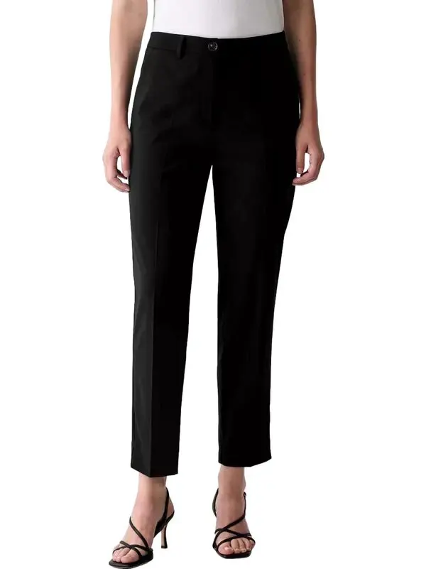 Marc O'polo Malin Pressed-crease Tailored Trousers - Black