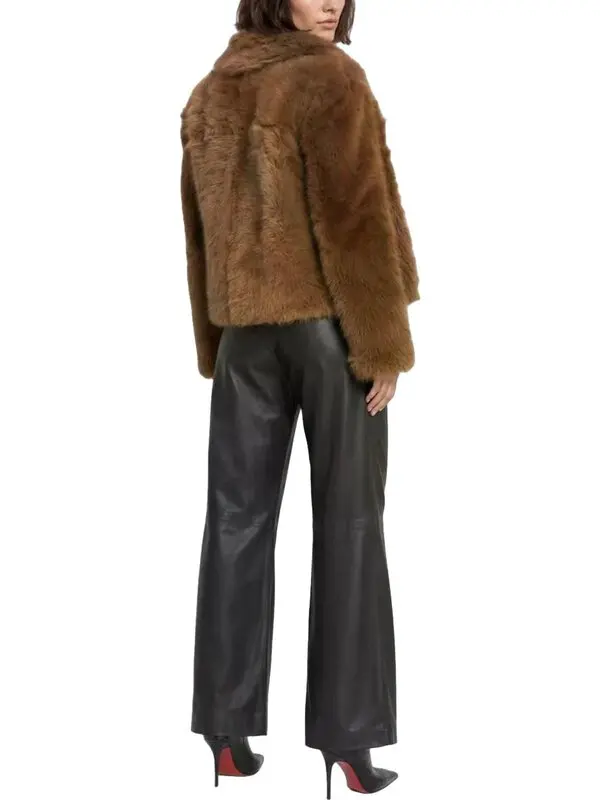Nour Hammour Verena Reversible Shearling Jacket - Brown