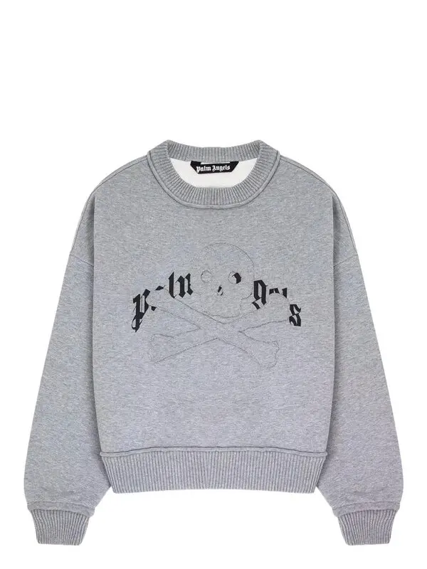 Palm Angels Patchwork Logo-print Sweater - Grey