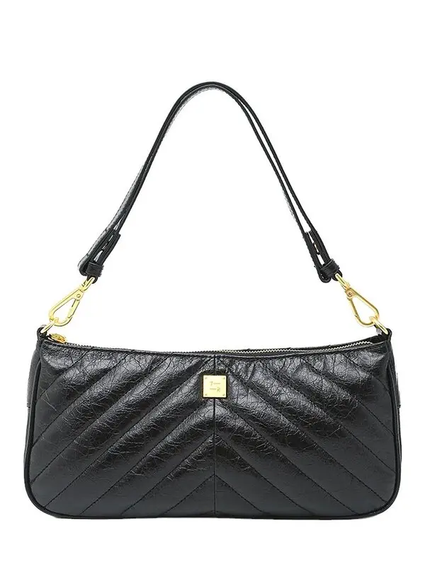 THINK ROYLN Enchanted Quilted Leather Shoulder Bag - Black
