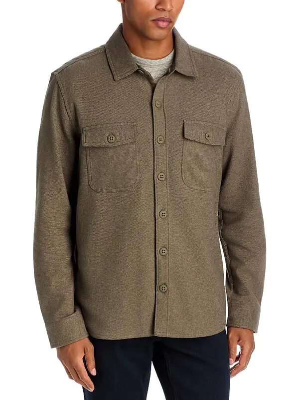Paige Seymore Cotton Flap Pocket Overshirt - Cedar Moss Combo
