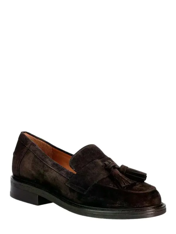 BILLI BI Tassel-detail Suede Loafers - Brown