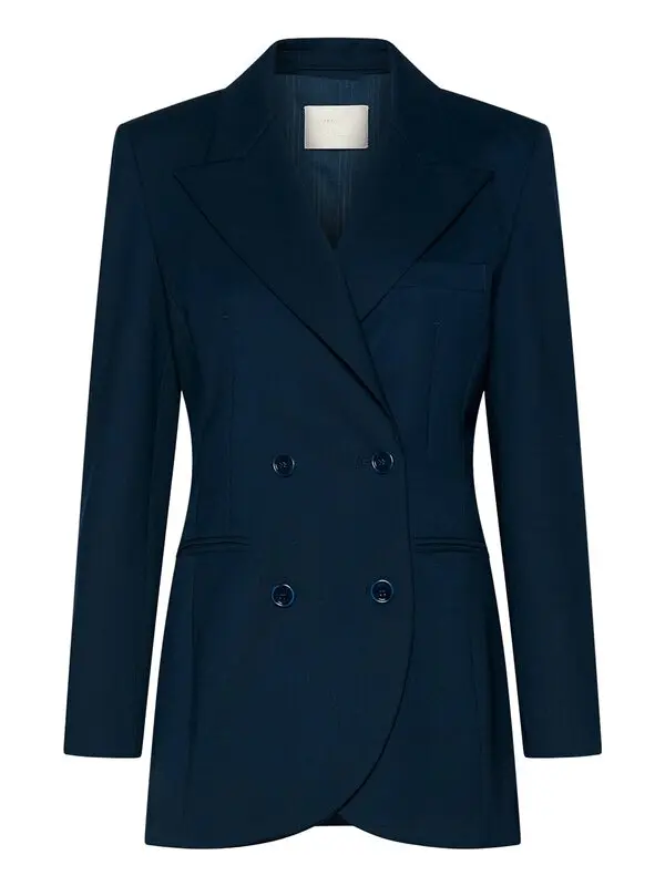 Marella X Cora Corré Double-breasted Blazer - Navy