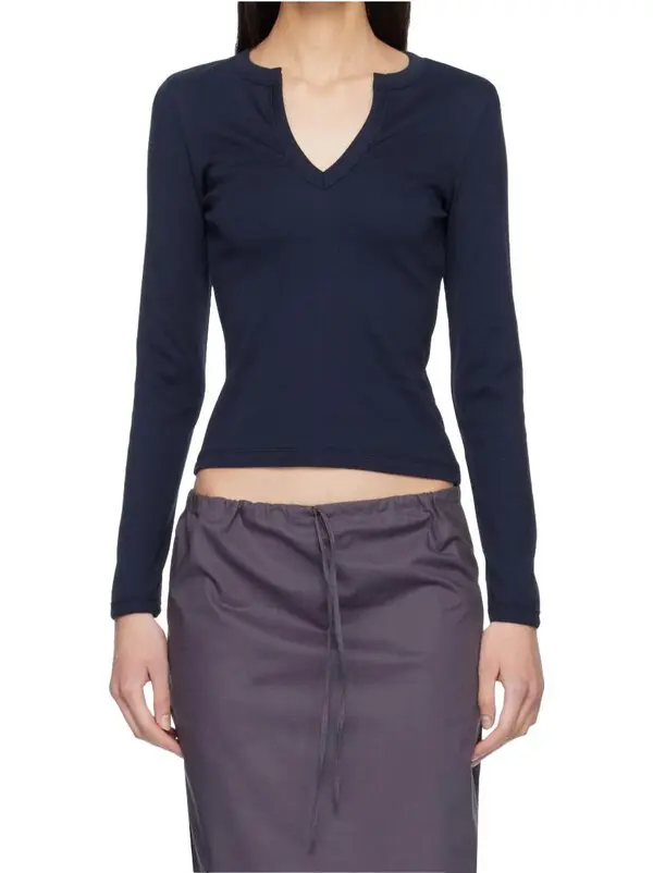 FLORE FLORE Iman Long-sleeve T-shirt - Navy