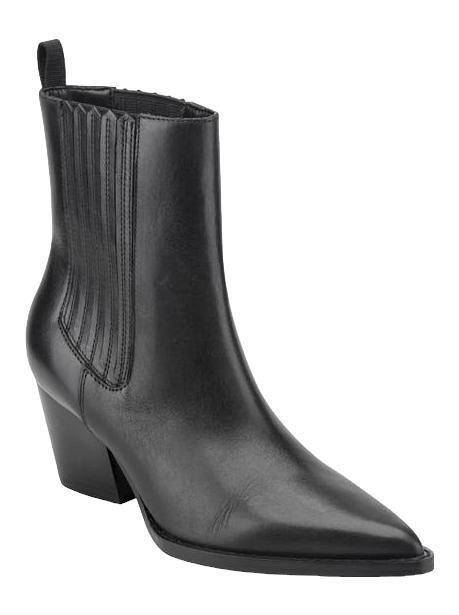 Marc Fisher Zane Leather Chelsea Bootie - Black