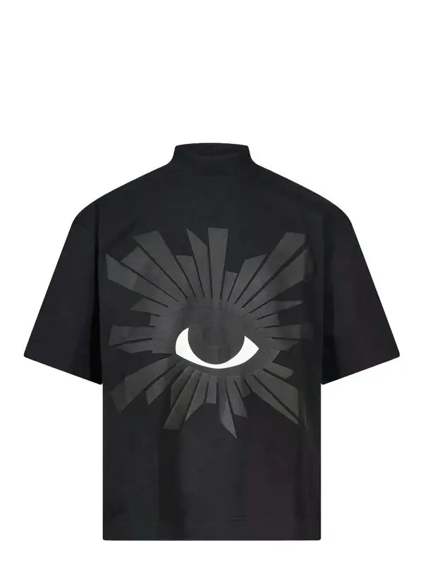 HOUSE OF ERRORS All-seeing Eye-patch High-neck T-shirt - Black