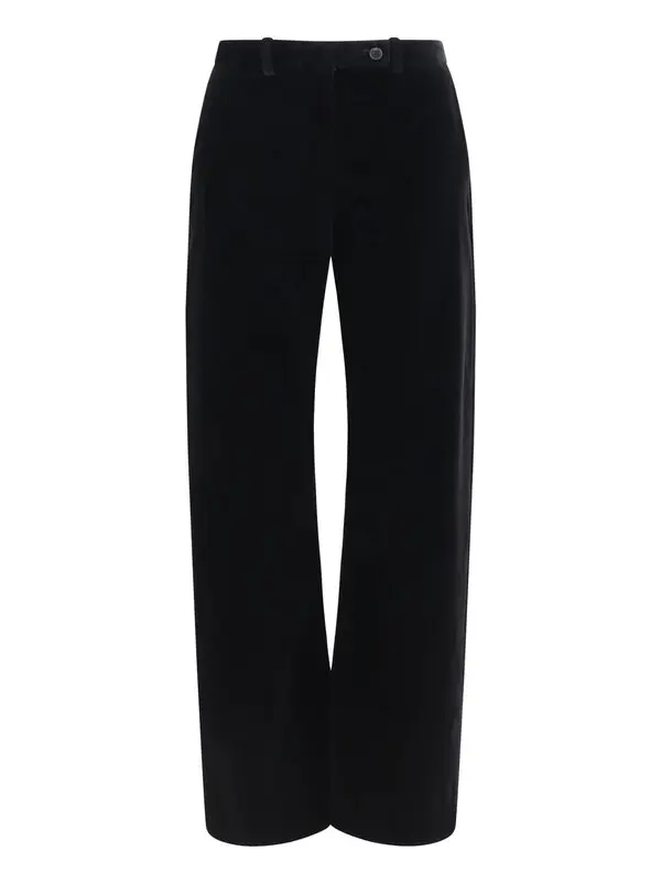 Khaite Hunter Velvet Pants - Black