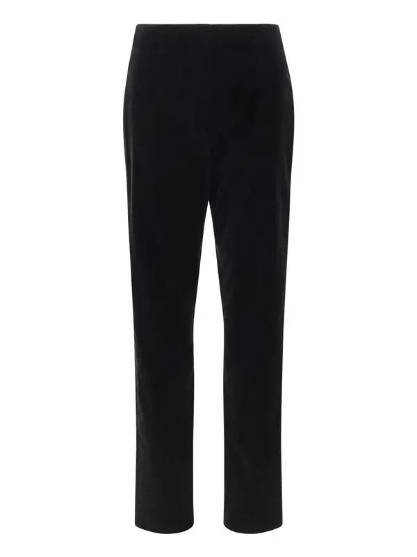 Khaite Ryden Cotton-velvet Pants - Black