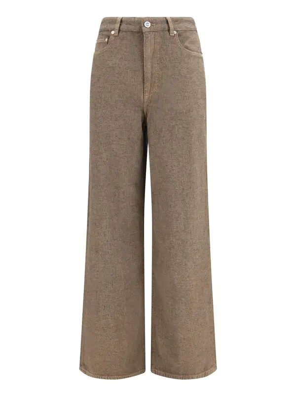 GANNI Lari Neppy Denim Jeans - Brown