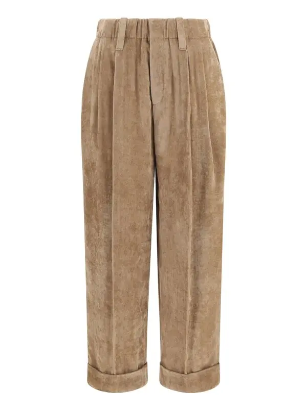 Brunello Cucinelli Corduroy Tailored Pants - Brown