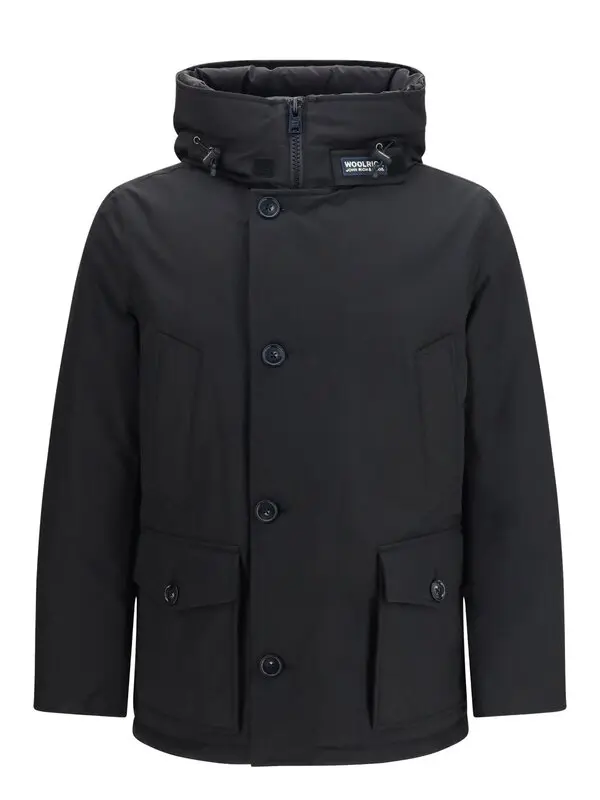 Woolrich Arctic Anorak In Ramar Cloth Down Jackets - Black