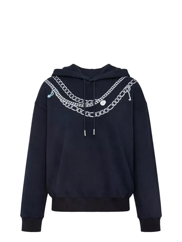 Rag & Bone Charms-print Hoodie - Blue