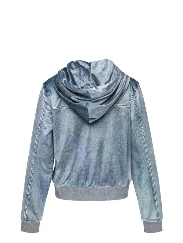 Rag & Bone Miramar Velvet Hoodie - Blue