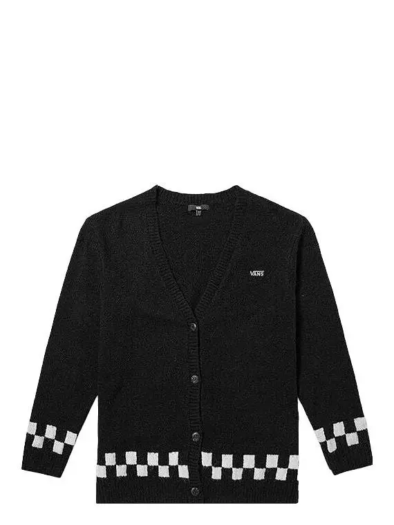 VANS Lowcheck Cardigan Sweater - Black