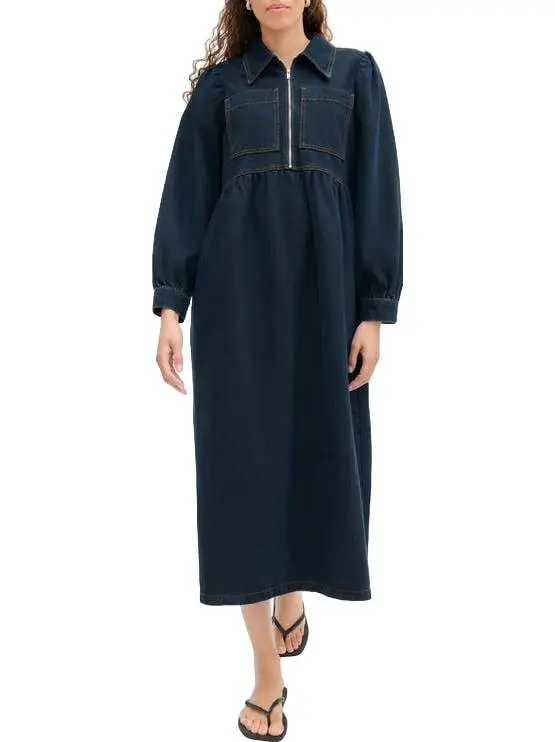 ALIGNE Gabriella Midi Dress - Blue Black