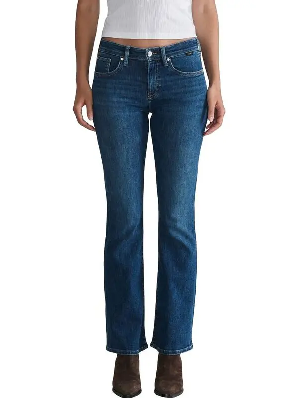 MAVI Vicky Mid Rise Bootcut Jeans - Dark Used Flex Blue