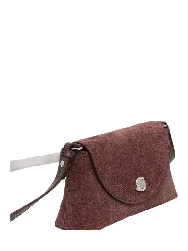 COCCINELLE Nikla Suede Logo-plaque Shoulder Bag - Brown
