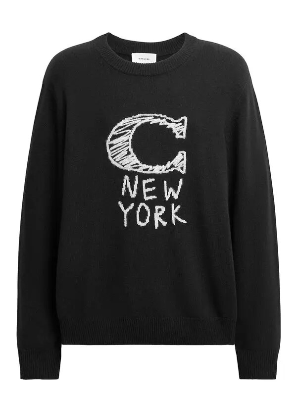 COACH OUTLET Scribble Signature Sweater - Black