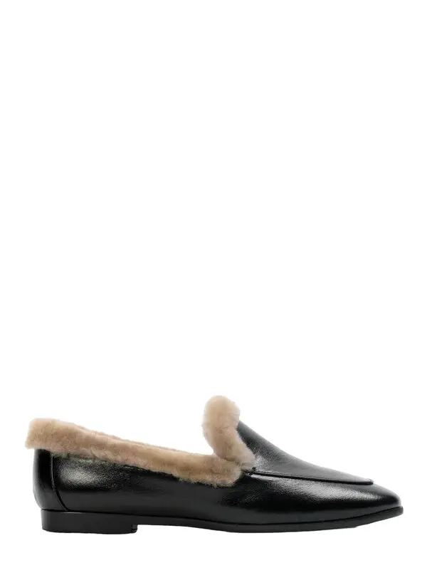 BLACK SUEDE STUDIO Zora Shearling Loafers - Black