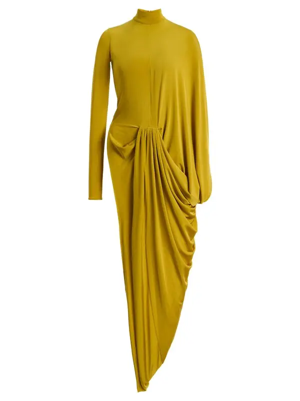 Burc Akyol Vestale Jersey Maxi Dress - Yellow